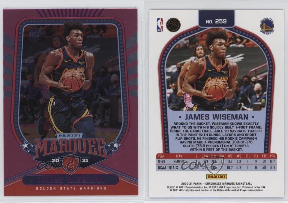 2020-21 Panini Chronicles Marquee Pink James Wiseman #259 00gy | eBay