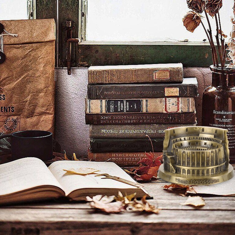 Ancient Building Model Miniature Roman Colosseum Travel Metal Rome ...