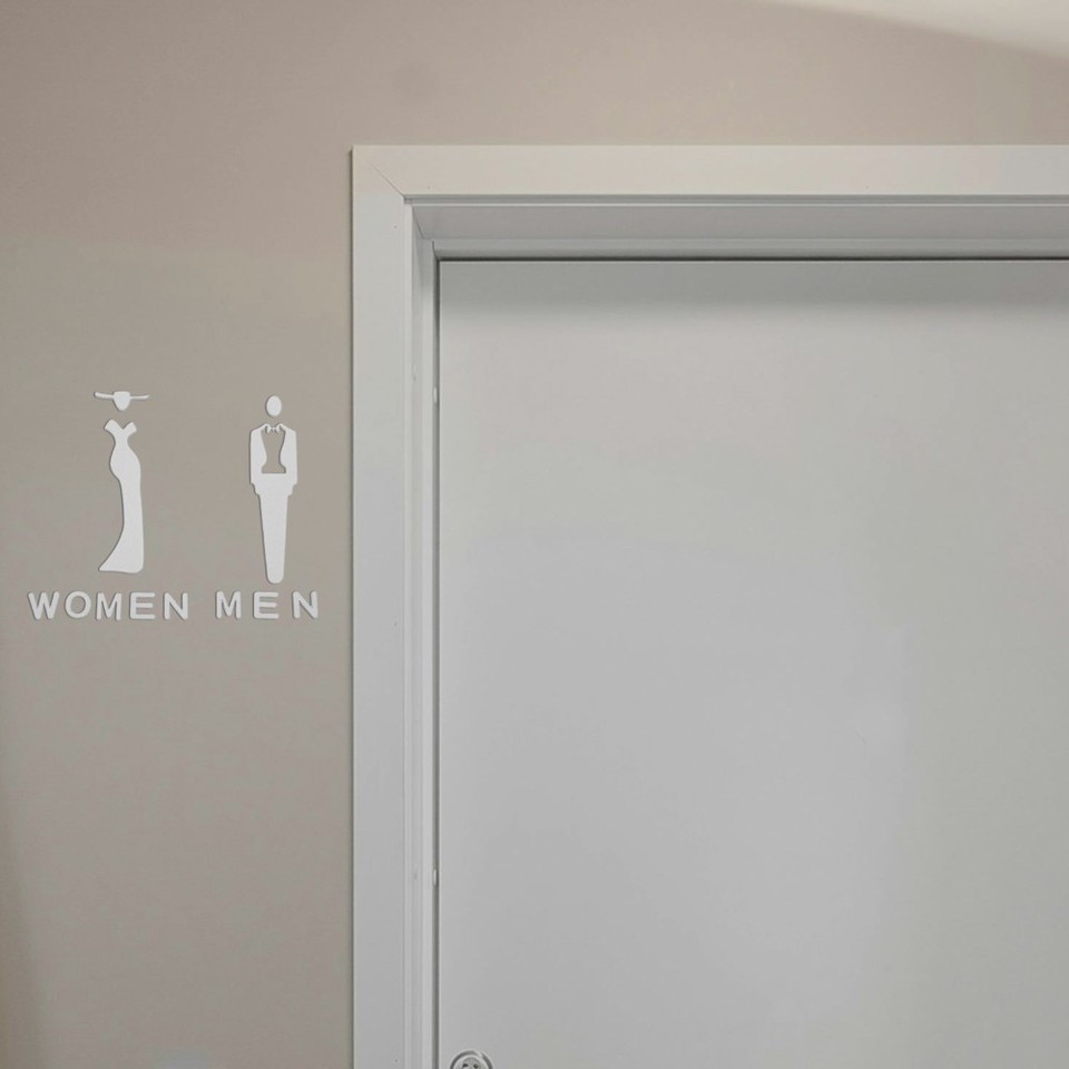 2 Pcs Commercial Restroom Sign Hotel Bathroom Decoration Signage | eBay