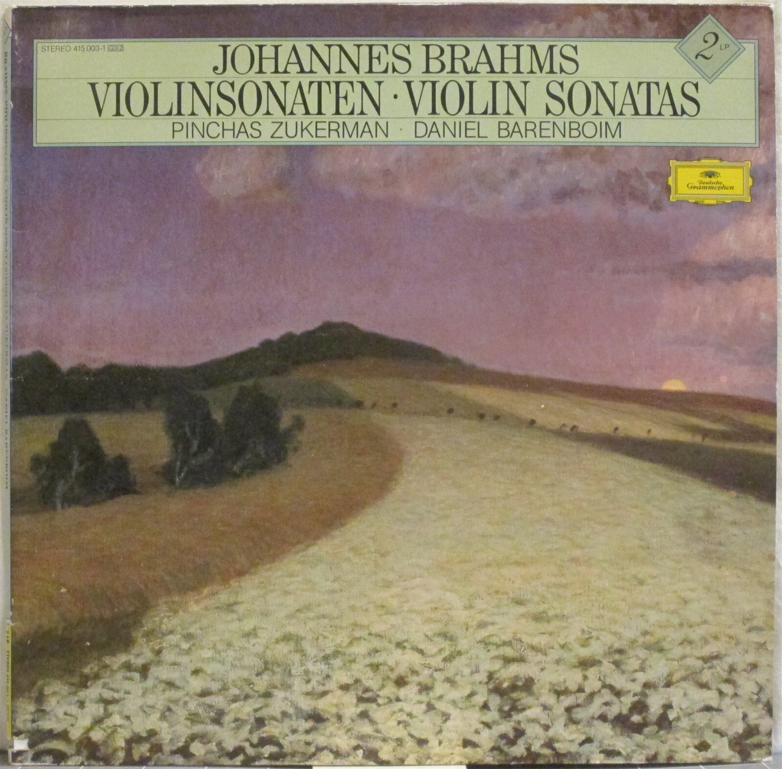 BRAHMS Violin Sonatas 2LP Set incl FAE Sonata—Pinchas Zukerman, Daniel ...