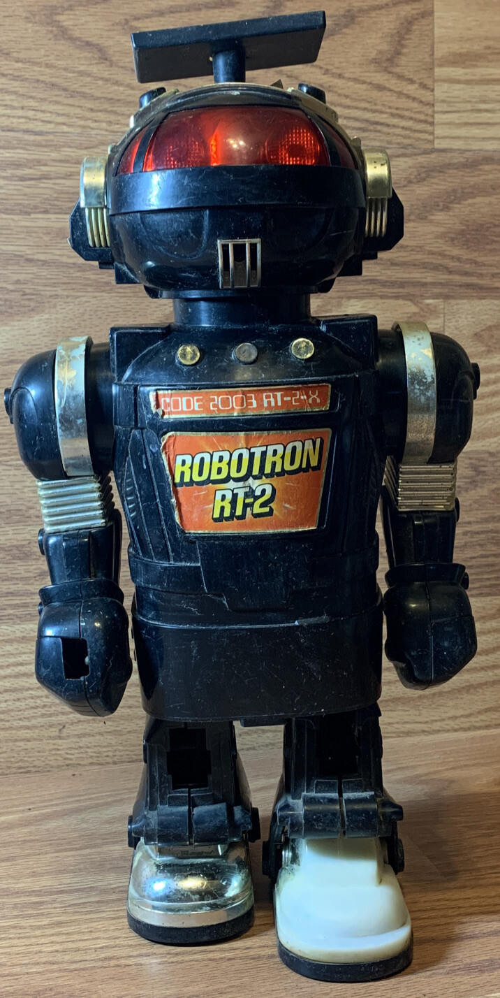 Vintage Toy Robot Robotron RT-2 Code 2003 AT-2-X . 14" UNTESTED parts ...