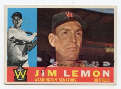 JIM LEMON Signed 1960 Topps #440 Senators Guaranteed Authentic KOA | eBay