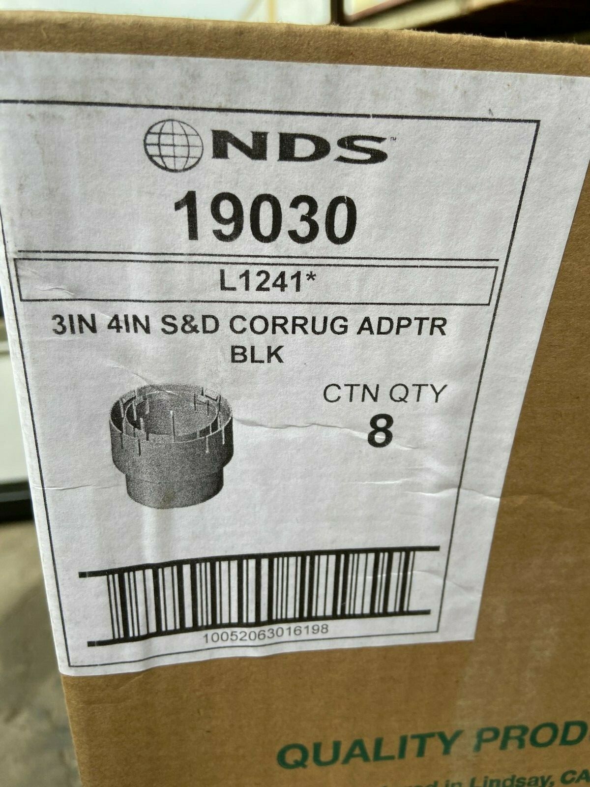 NDS 4-in PVC Adapter Fitting 1241 for sale online | eBay