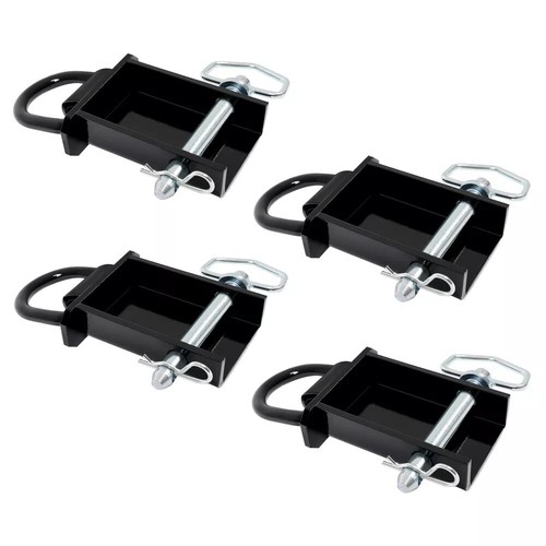 4PCS Heavy Duty 12000 Lbs Removable D-Ring Stake Pocket Powder Coated ...