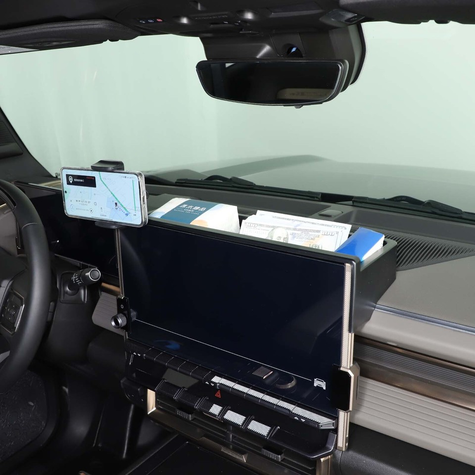 For Hummer EV 2024-2025 Center Console Dashboard Storage Box w Phone ...