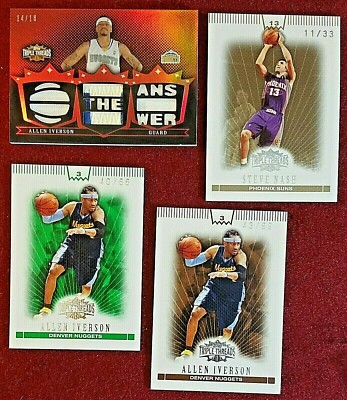 2007-08 Topps Triple Threads GOLD Emerald Sepia Relic Iverson Rodman ...