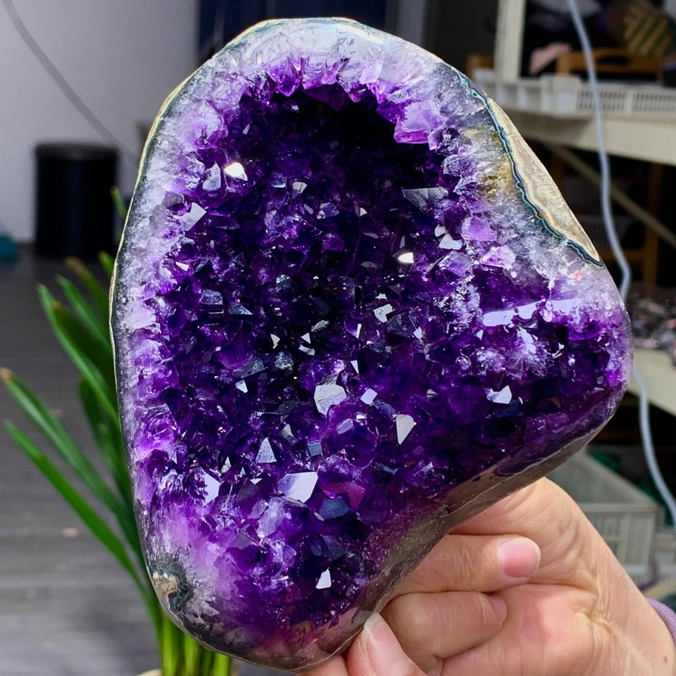2.51LB Natural Amethyst geode quartz cluster crystal specimen Healing ...