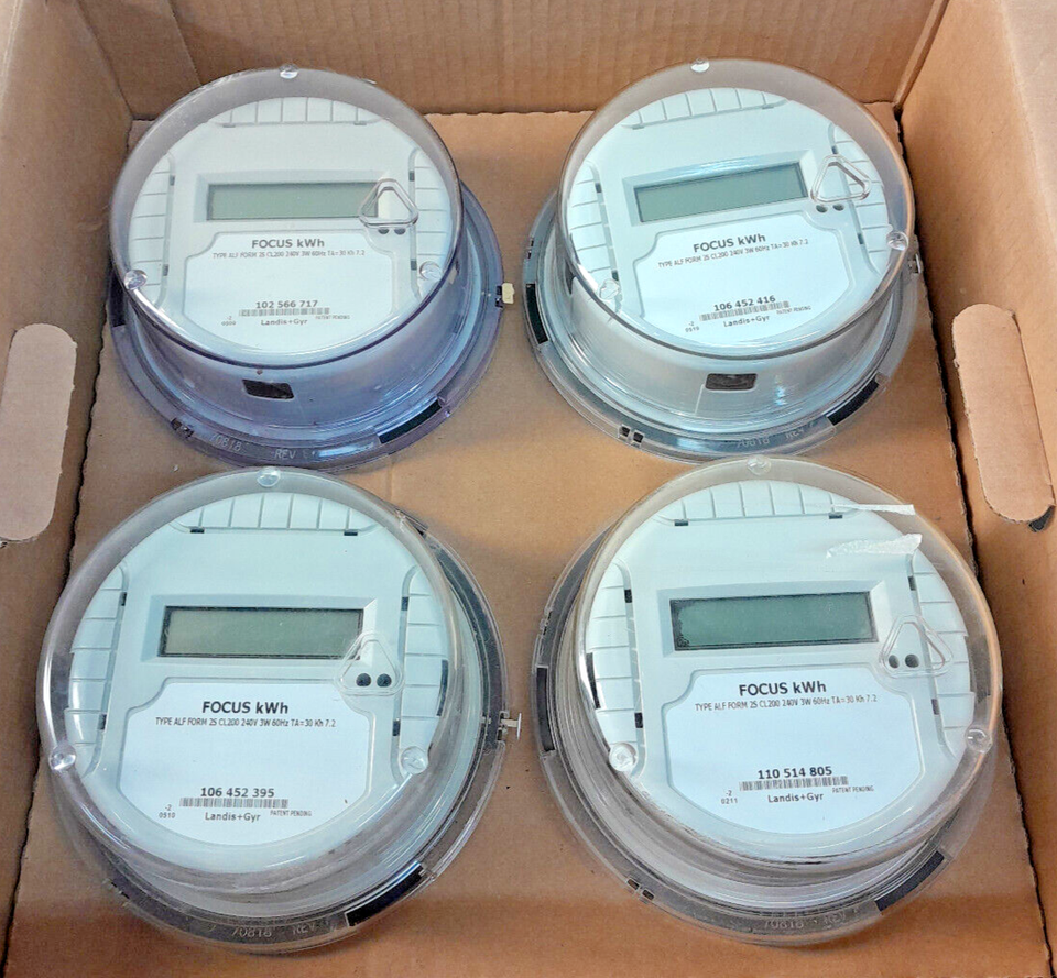 (4) LANDIS+GYR Focus Digital Watthour Meter - Type ALF, FM2S, CL200 ...