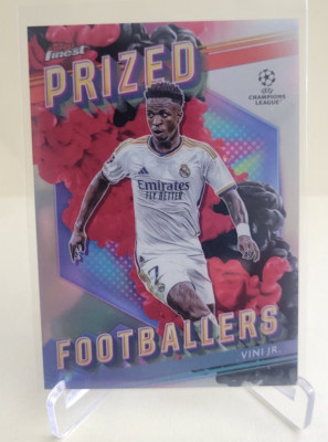 2023-24 TOPPS FINEST UEFA VINI JR. PRIZED FOOTBALLERS RED BLACK FUSION ...