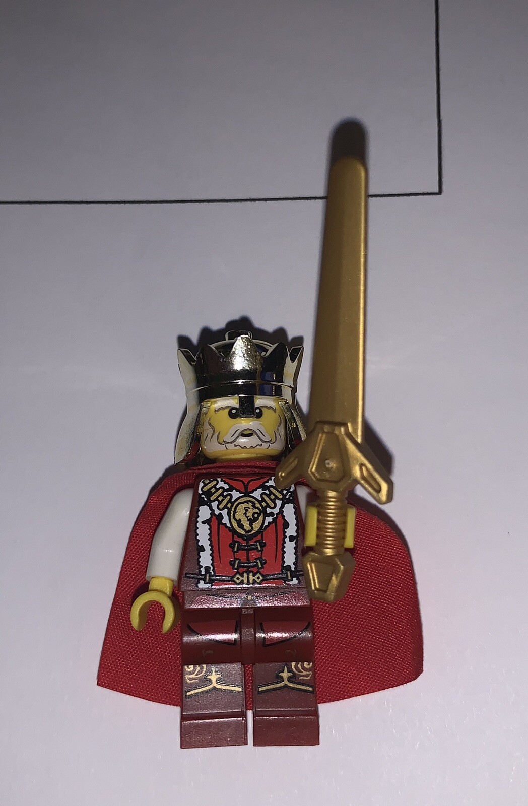 Lego Crown King With Red Cape and Sword Minifig | eBay