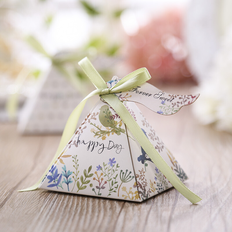 10-200X Spring Flower Paper Wedding Party Favour Sweet Boxes Bags ...