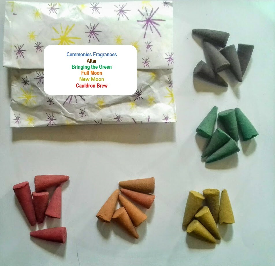 25 x mixed hand fragranced Wiccan incense Cones Spells Rituals Elements ...