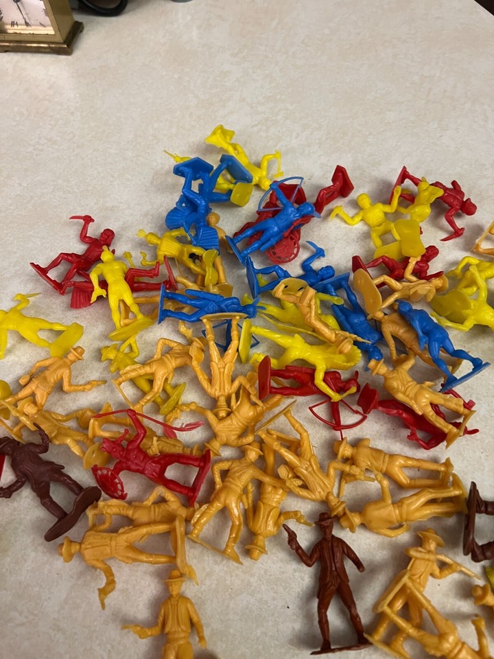 1950's-1960's MPC Huge Lot of Western Plastic Toys: Wagons, Horses ...