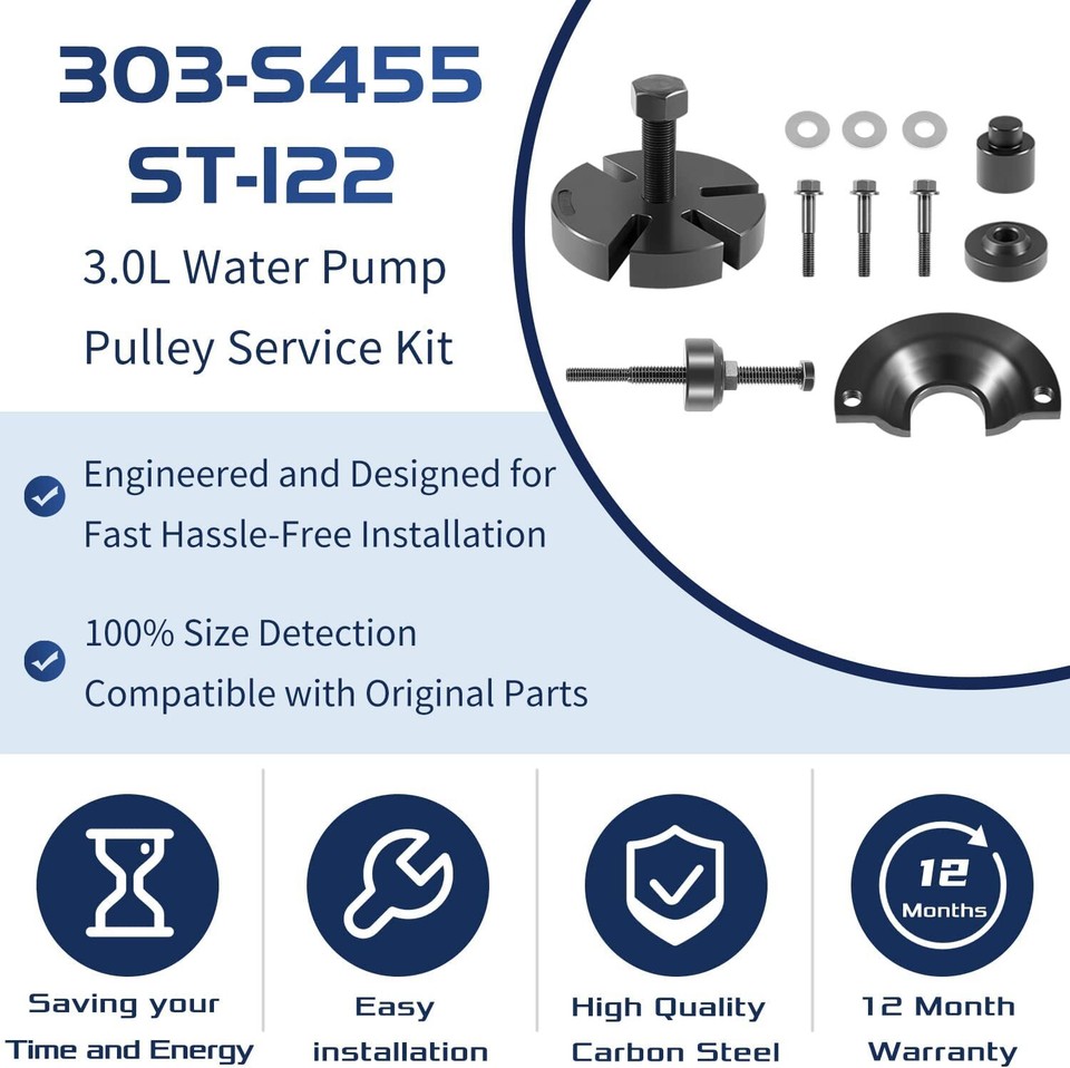 For Ford / Mercury 3.0L Water Pump Pulley Removal Tool 303-S455 303-009 ...