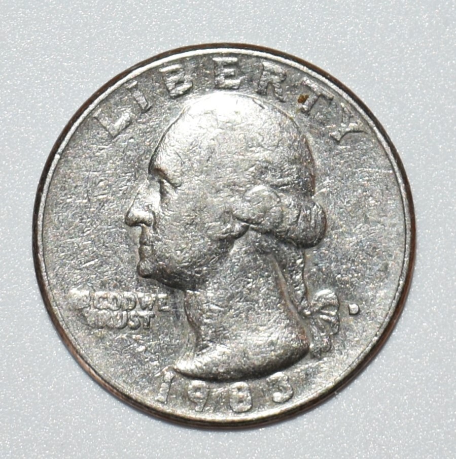 1983 D Washington Quarter Error RPM, Rim, Filled Large Letters, Double ...