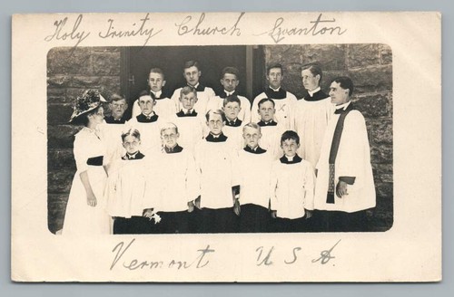 Haunting Choir Boy Portrait ~ Holy Trinity Church SWANTON Vermont RPPC ...
