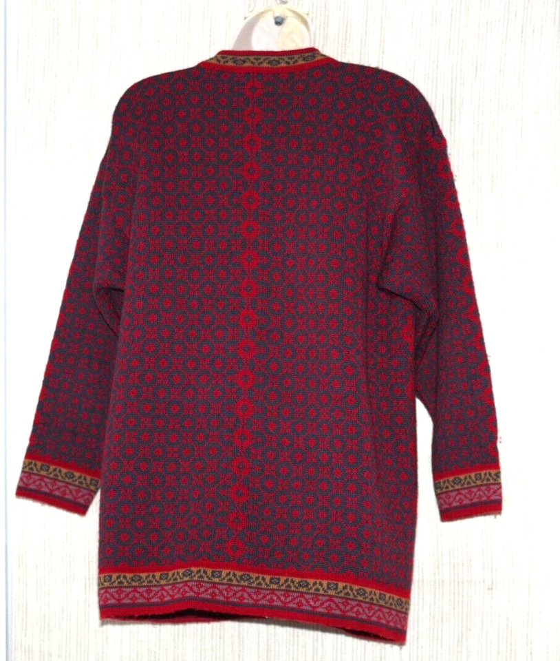Telemark Style Skjaeveland New Wool Gray Red Cardigan Women Size:XS | eBay
