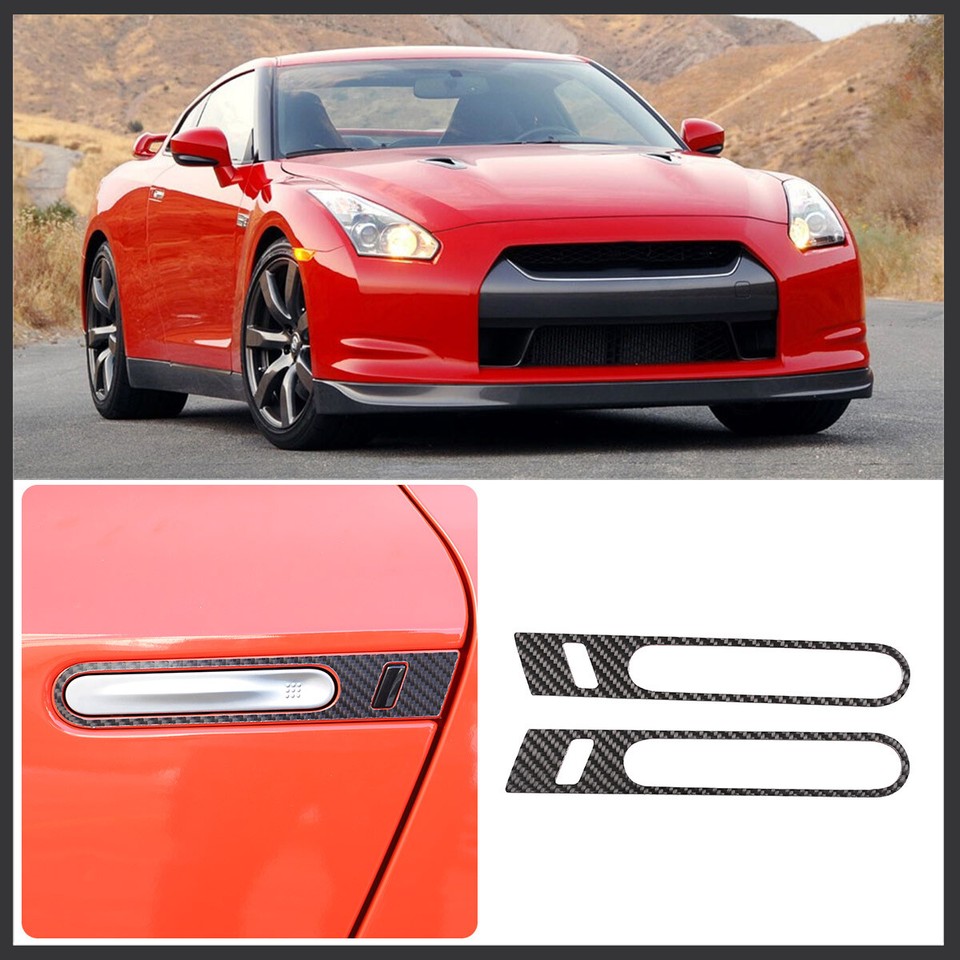 Carbon Fiber Exterior Car Door Handle Cover Sticker For Nissan GTR R35 ...