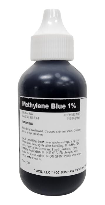Methylene Blue 1% Aqueous Stain/dye Solution 60mL (2 fl oz) | eBay