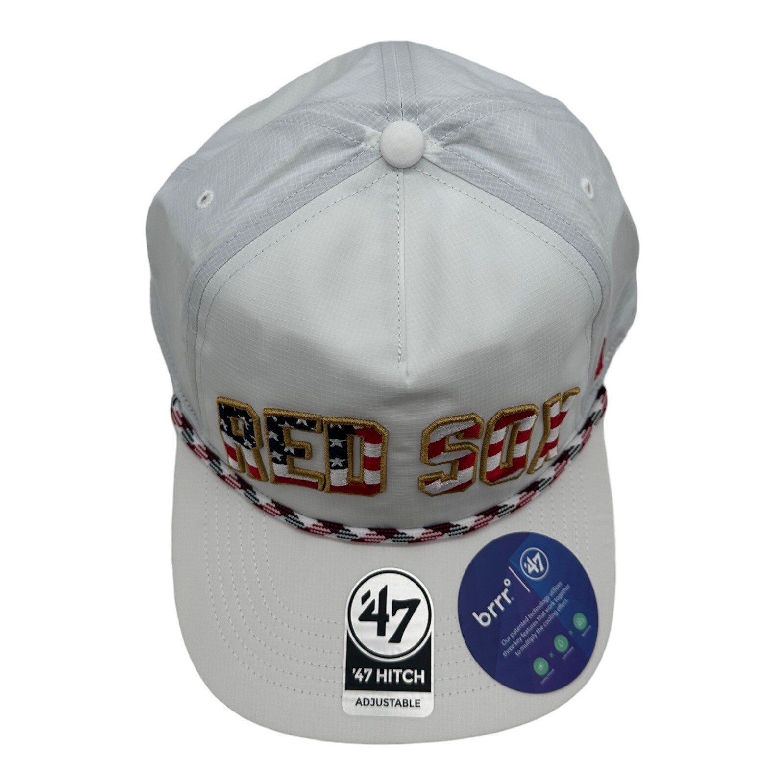 NWT 47 Brand Hitch BRRR Boston Red Sox MLB Flag Patriotic Strapback Hat ...
