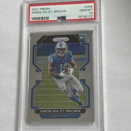Amon-Ra St. Brown 2021 Panini Prizm #358 PSA 10 (RC) ROOKIE CARD | eBay