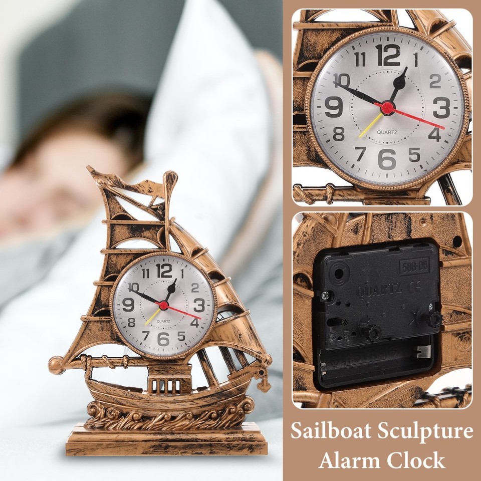 Sailboat Sculpture Alarm Clock Luxury Retro Alarm Clock Novelty Retro ...