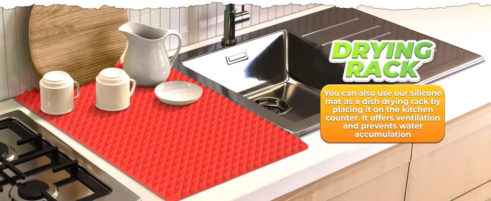 Non Stick Baking Cooking Mat - 16x11.5" Silicone Baking Mat, Fat ...
