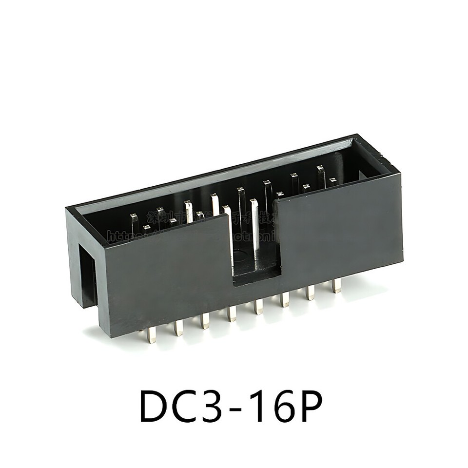 IDC Straight / Curved Pin Boxed PCB Header Connectors 2.54mm Pitch 6 ...
