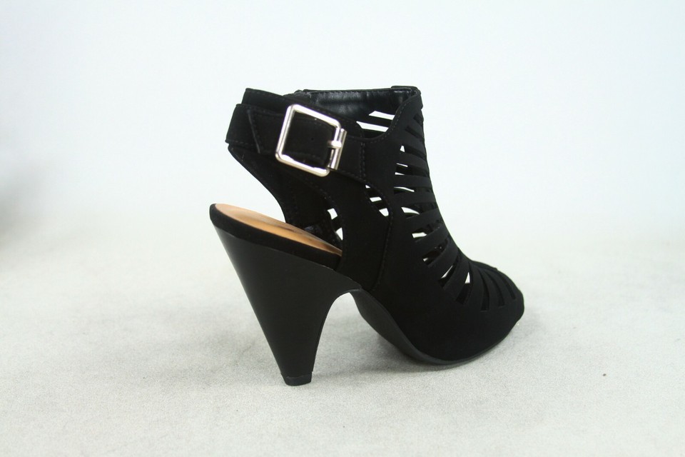 NEW Fashion Strappy Caged Kitten Chunky Heel Women's Sandal Shoes Size ...