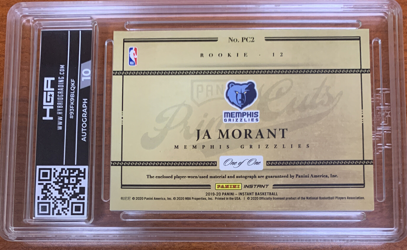 Ja Morant Prime Cuts Patch Autograph 1/1 Graded HGA 9.5 Autograph ...