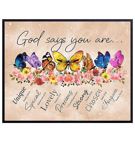 Christian spiritual Wall Art LARGE - Inspirational Bible Verse - 11x14 ...