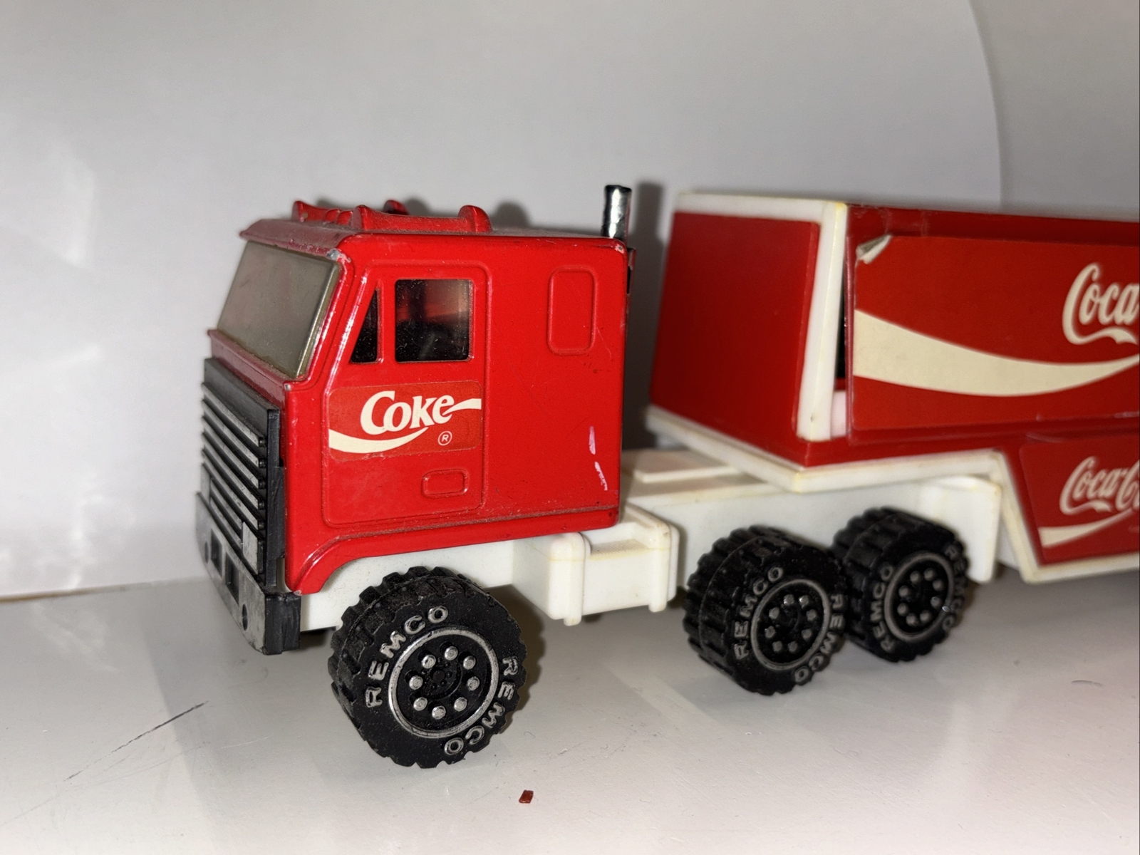 Vintage Coca-Cola Coke Tractor Trailer Semi Truck 1987 Remco Toy w ...