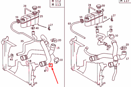 MERCEDES-BENZ S W220 Radiator Top Hose A2205010082 NEW GENUINE | eBay