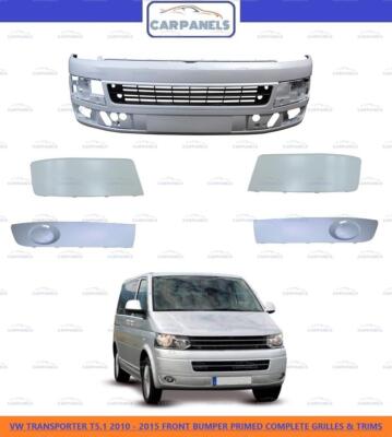 VW TRANSPORTER FRONT BUMPER PRIMED COMPLETE GRILLES & TRIMS T5.1 2010 ...