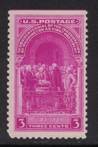 Scott 854- Inauguration of George Washington- MNH 3c 1939- unused mint ...