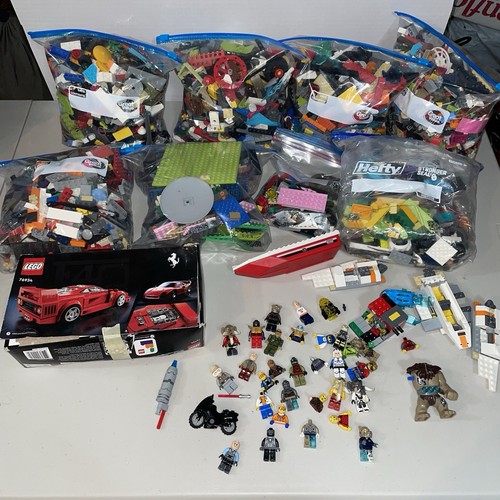 LEGO 15 Lbs Pounds Random PiecesBuilding Plates Blocks Bricks Mini Figs ...