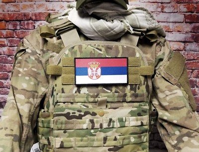 3x6" Serbian Serbia Serb Hook Back Patch For Body Armor Plate Carrier ...