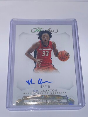 2019-20 Flawless Collegiate Nic Claxton Gold Rookie RC Auto Autograph 2 ...