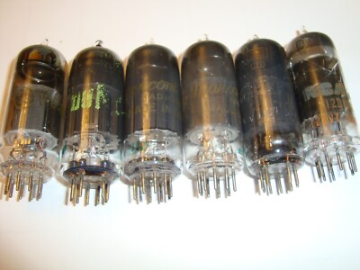 Lot of Six 12BY7, 12BY7A Tubes, By Radiotron's Associated Co's, Smoked ...