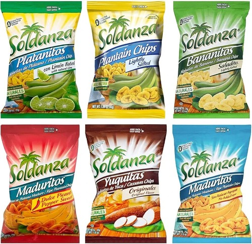 Soldanza Plantain Chips Variety Pack 2.5oz (Pack of 6) mix and match | eBay