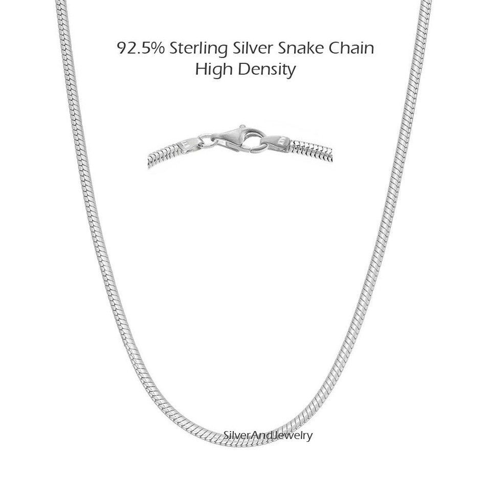 3 mm 925 Sterling Silver Snake Chains | eBay