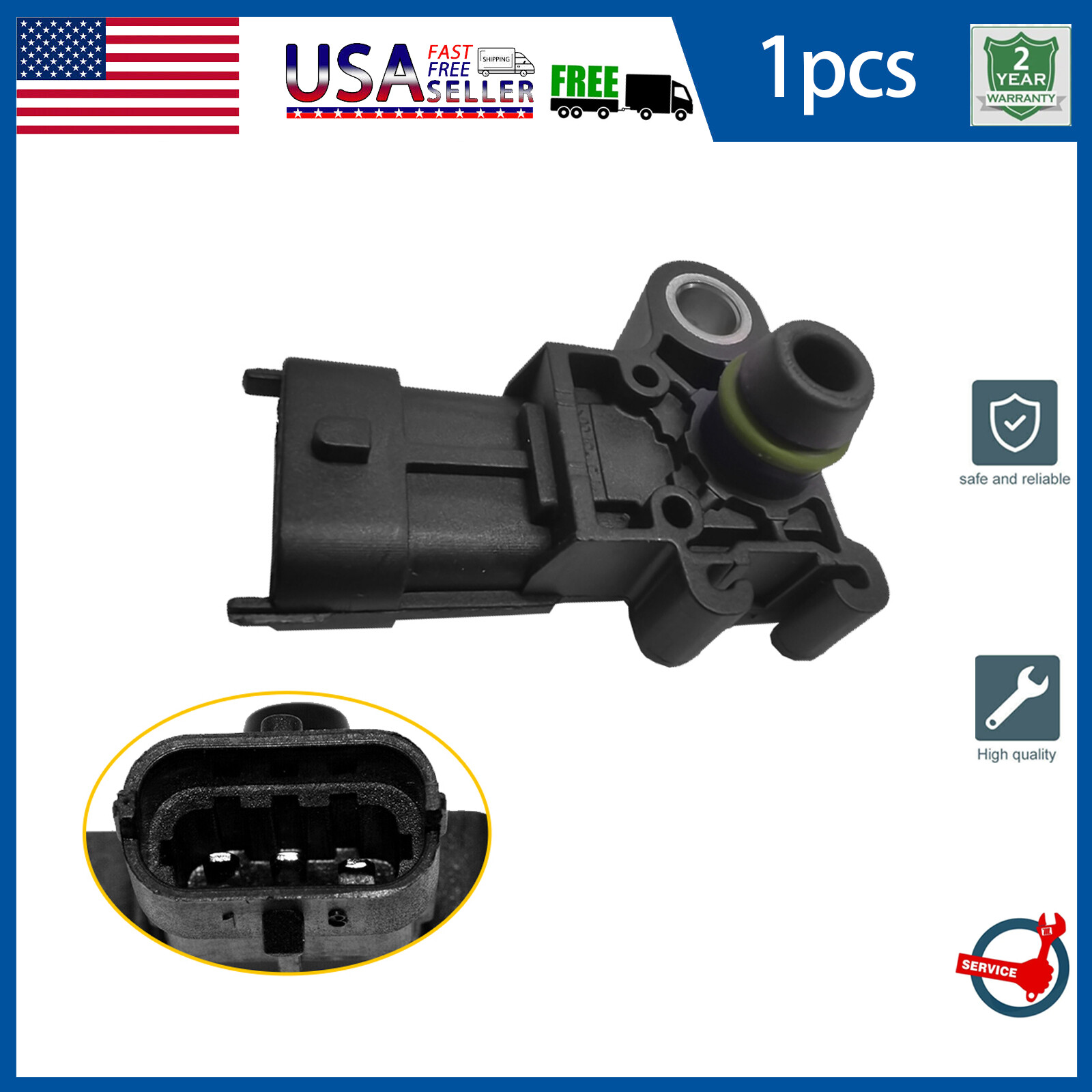 55573248 MAP Manifold Absolute Pressure Sensor for Buick Cadillac Chevy ...