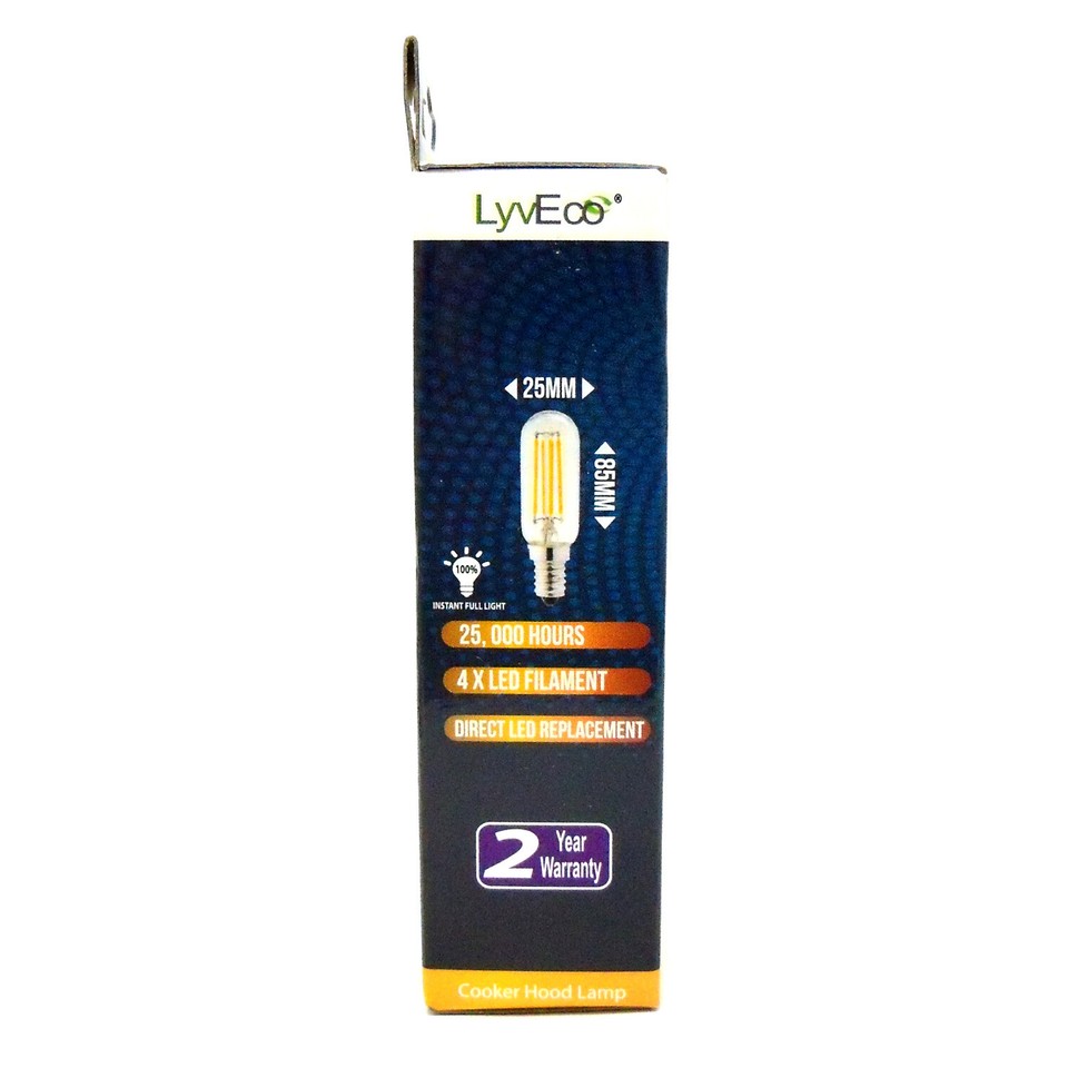 Cooker hood Extractor Fan LED Light Bulb 4W SES E14 Cool White 4000K ...