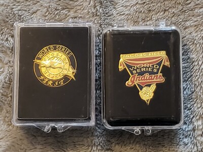 1997 Cleveland Indians - Florida Marlins World Series Press Pin Set (2 ...