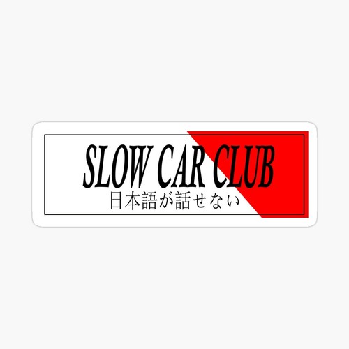 Car Slap - Slow Car Club Waterproof Sticker 6" Bumper Sticker Vinyl ...