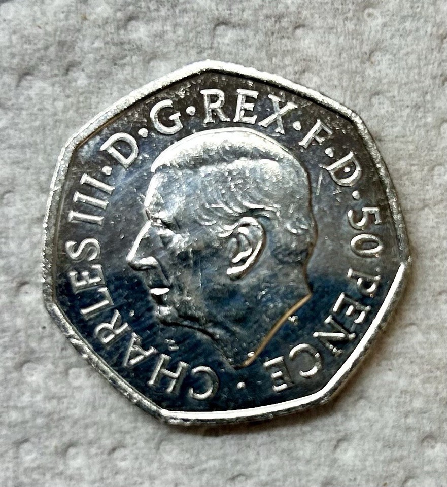 Extremely Rare 50p Prince Charles King III Coin, 2022 king Charles 50 ...