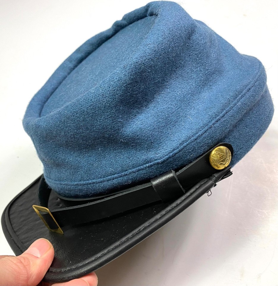 CIVIL WAR US EARLY WAR UNION INFANTRY BLUE WOOL KEPI FORAGE CAP HAT ...