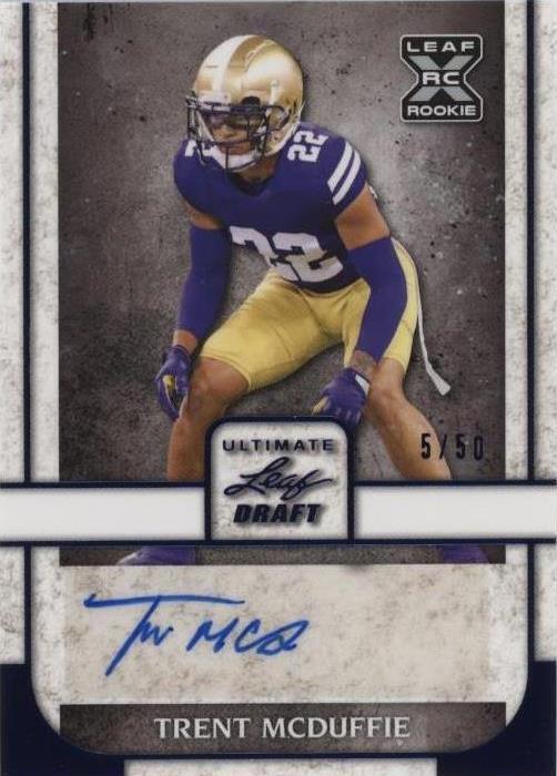 2022 Leaf Ultimate Draft - Trent McDuffie #BA-TM1 Navy /50 (AU, RC) for ...