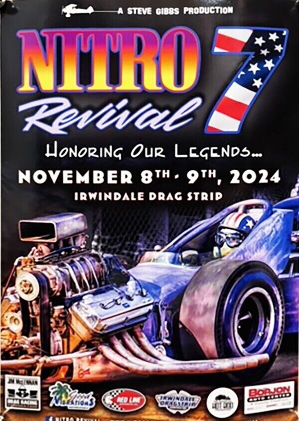 VRHTF NHRA 2024 NITRO REVIVAL #7 SIGNED POSTER 58 AUTOS & ANNOTATION ...