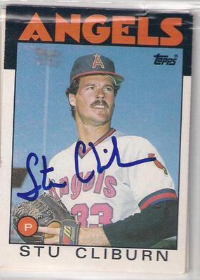 California Angels STU CLIBURN signed 1986 Topps | eBay